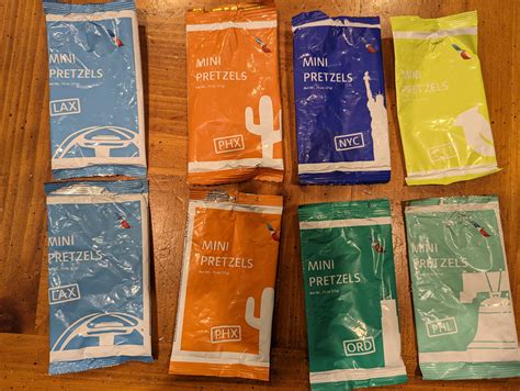 American Airlines Has Different Pretzel Packaging Showcasing All Their