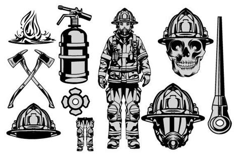 Fire Fighter Vector Bundle Graphic By Mega Svg Store · Creative Fabrica