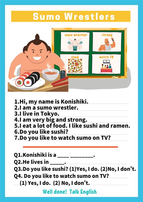 Reading Sumo Wrestlers Talk English