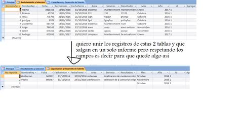 access consulta en access anexar registros de otras tablas a una sola
