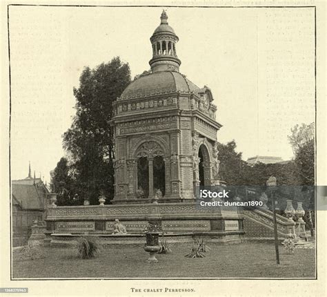 샬레 퍼러스슨 파리 박람회 유니버스렐 1889 빅토리아 19세기 파리 일 드 프랑스에 대한 스톡 벡터 아트 및 기타 이미지