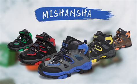 Mishansha Garçon Chaussure de Marche Hiver Étanche Bottes de Randonnée