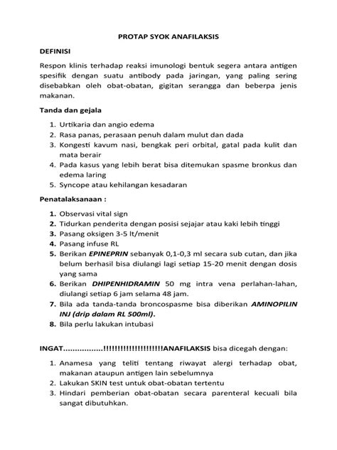 Protap Syok Anafilaksis Pdf
