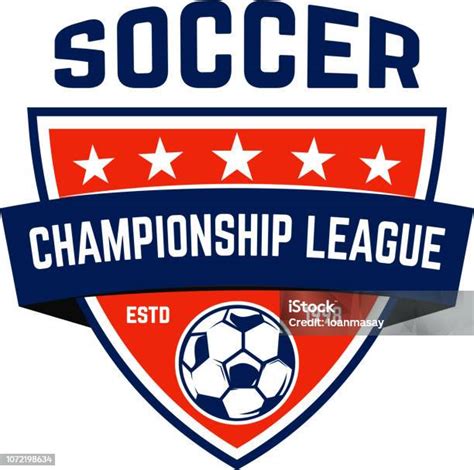 축구 축구 엠 블 럼입니다 레이블 상징 기호에 대 한 디자인 요소입니다 Championship에 대한 스톡 벡터 아트 및 기타