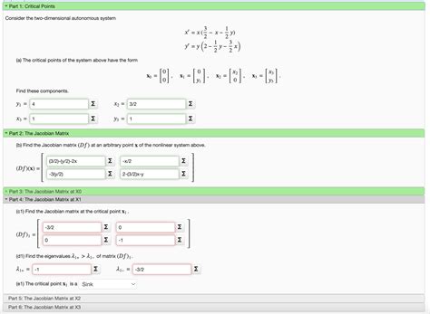 Solved Part 1 Critical Pointsconsider The Two Dimensional