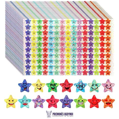 Lipdukai žvaigždutės 1 Lapas Priemonesugdymuilt