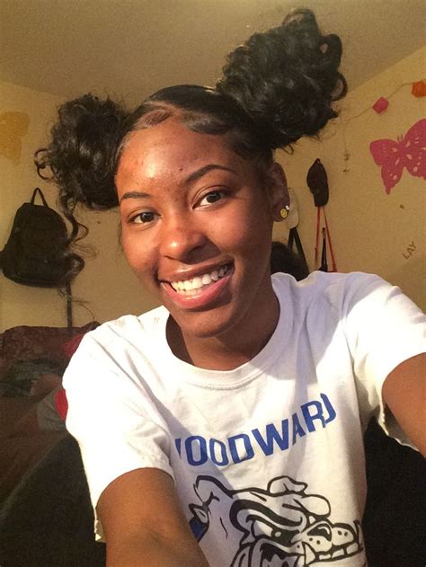 Two Puffs Hairstyle ️ Curlyhair Follow Mocha378 For More Poppin Pins