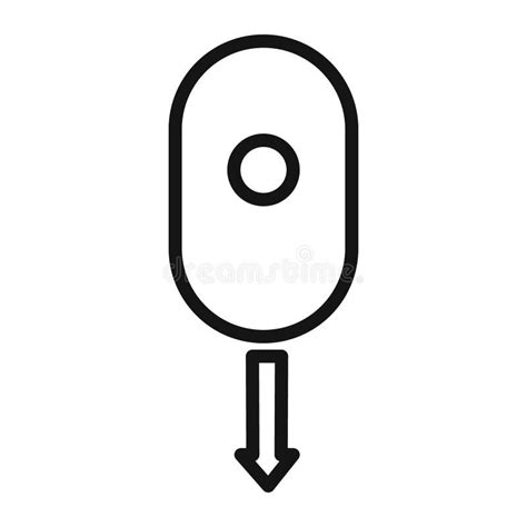 Scroll Down Icon Mark In Filled Style Stock Vector Illustration Of