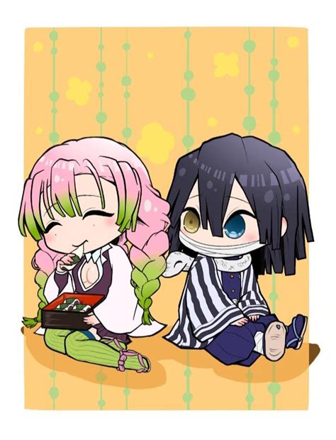 Iguro X Mitsuri In 2025 Anime Chibi Cute Anime Wallpaper Chibi
