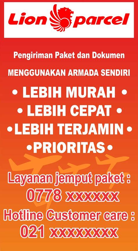 Spanduk Banner Lion Parcel Terbaru Nova Grafis