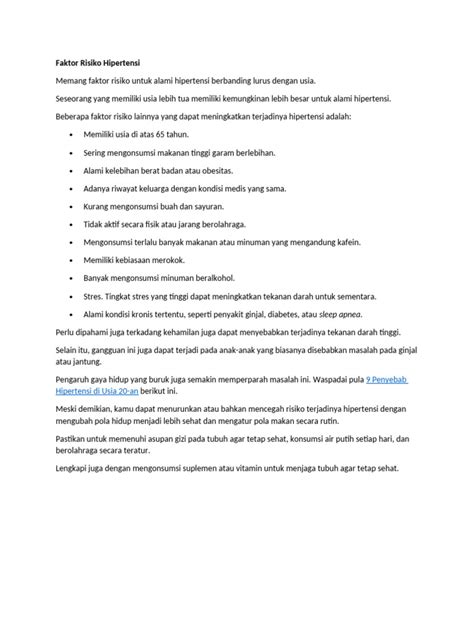 Faktor Risiko Hipertensi Pdf