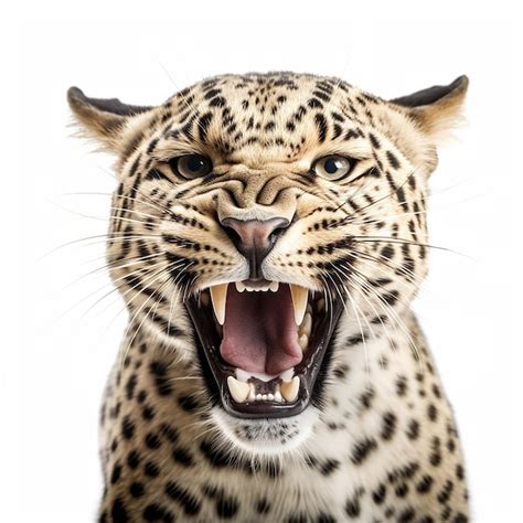 Premium Ai Image Predatory Angry Scary Spotted Leopard Panthera
