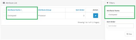 OpenCart Filter Attributes By Name And Sort Order