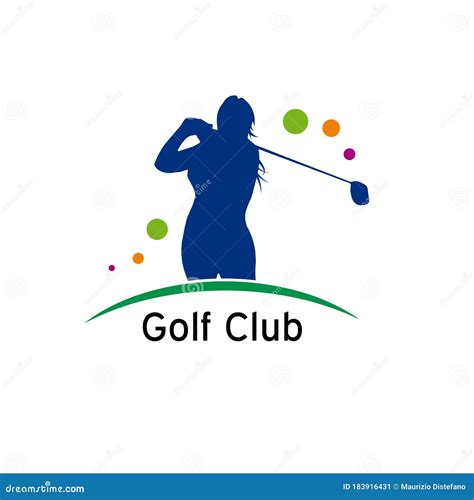 Vector Sign Woman Play Golf Stock Illustration Illustration Of Play
