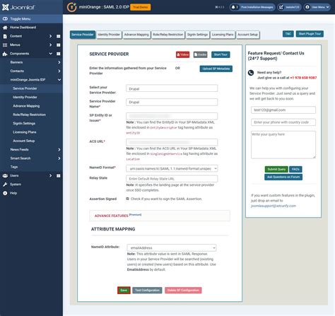 drupal saml single sign on sso login using joomla as idp