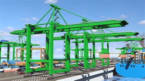 Sea Port Container Terminal 3d Model 239 Max Fbx Obj 3ds Free3d