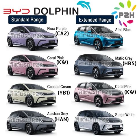 สีแต้มรถ บีวายดี Byd สีแต้มรถ P2k มีทุกสี ทุกรุ่น เก็บเงินปลายทาง