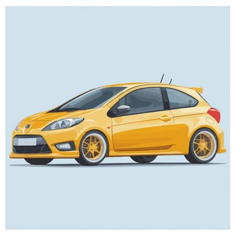 Premium Vector Hatchback Car Vector On A White Background