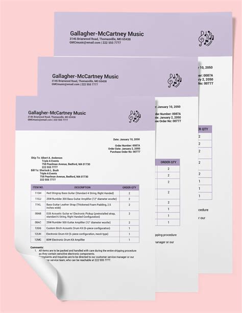 Packing Slip Templates
