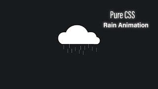Rain Animation Using HTML And CSS Pure CSS Animation Doovi