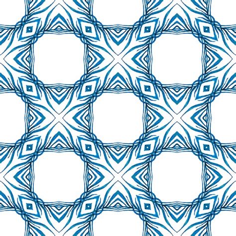 Premium Photo Summer Exotic Seamless Border Blue Pleasant Boho