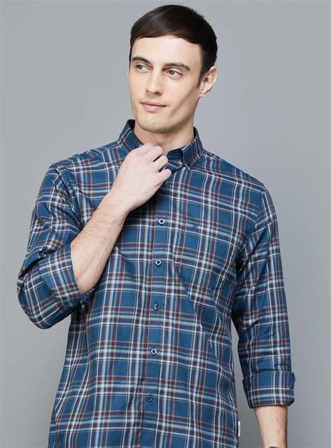 Buy Code Men Checked Slim Fit Casual Shirt From Code At Just Inr 16990