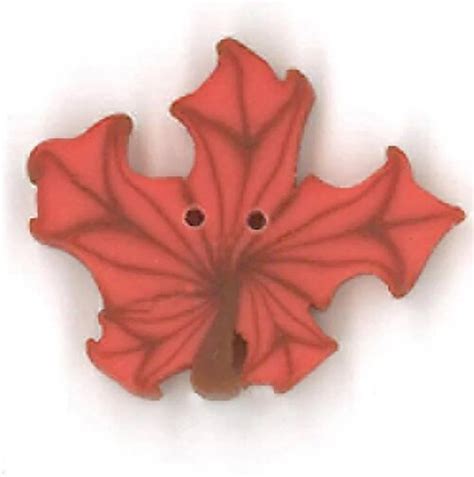 Just Another Button Company Small Orange Maple Leaf Button 123stitch