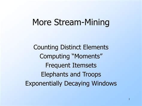 Ppt Efficient Counting Of Distinct Elements In Data Streams Using