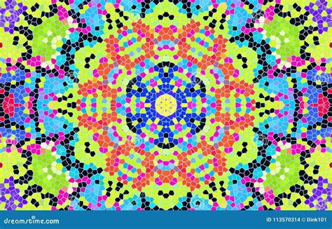 Bright Multi Color Mosaic Pattern Stock Illustration Illustration Of