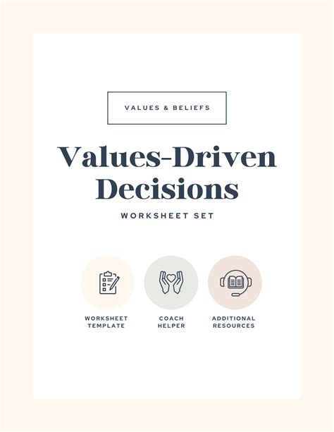 Values Driven Decisions Templates And Printables