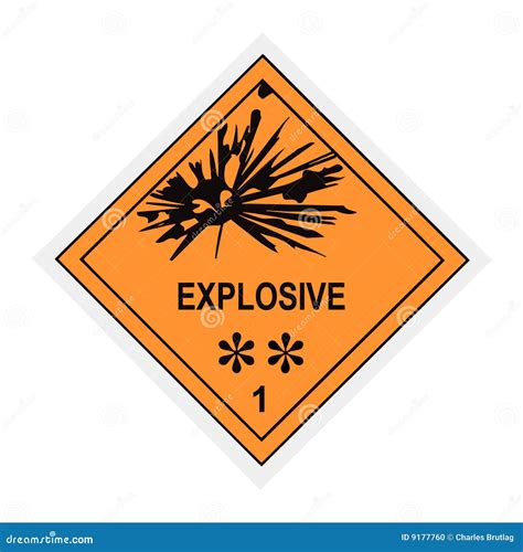 Explosive Warning Label Royalty Free Stock Image