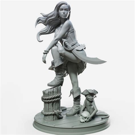 Marina 3 Nsfw 3d Printed Resin Miniature Fanart Threedtreasury Resin