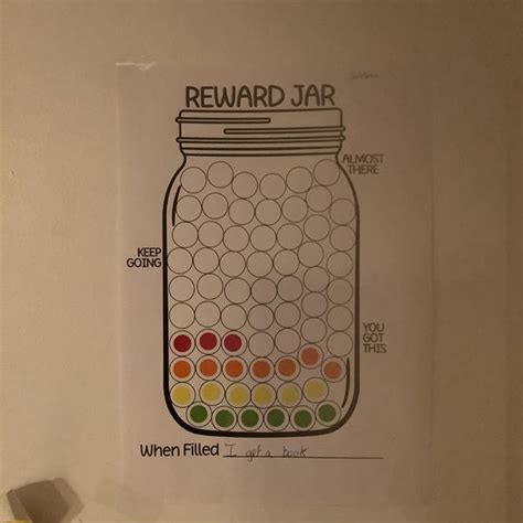 Reward Jar Reward Chart 2 Option Fillable Color Printable