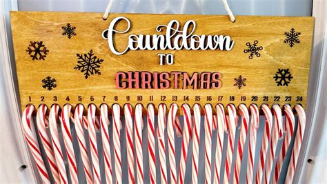 Candy Cane Christmas Countdown Countdown To Christmas Santa Countdown Candy Cane Holder