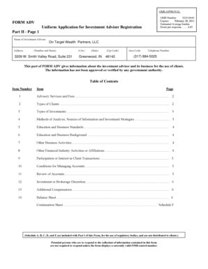 Fillable Online FORM ADV Uniform Application For Investment Adviser AdvisorFlex Fax Email