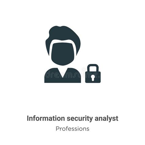 Information Security Analyst Vector Icon On White Background Flat Vector Information Security