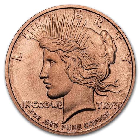Us Peace Dollar 1oz Copper Round Aussie Coins And Notes