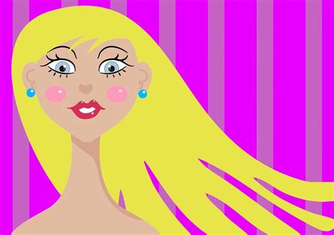 Blonde Cartoon Girl Free Vector Graphic