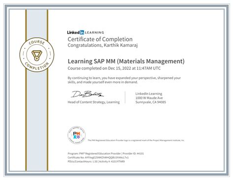 Karthik Kamaraj On Linkedin Certificate Of Completion