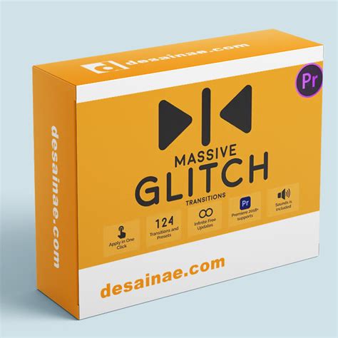124 Massive Glitch Transitions Premiere Pro Desainae
