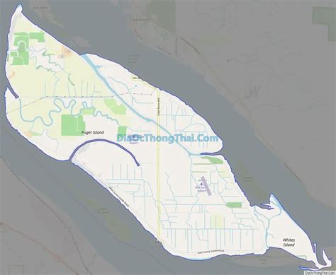 Map Of Puget Island Cdp Thong Thai Real