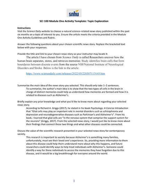 1 2 Sci 100 This Is Simply An Assignment I Hope It Helps 1 Sci 100