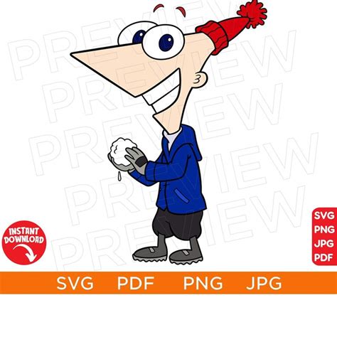 Phineas Snow Christmas Svg Phineas And Ferb Svg Disneyland Inspire