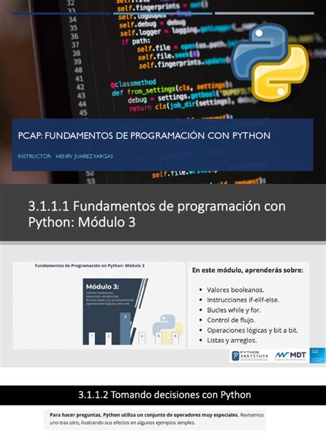 modulo 3 parte 1 pdf python lenguaje de programación