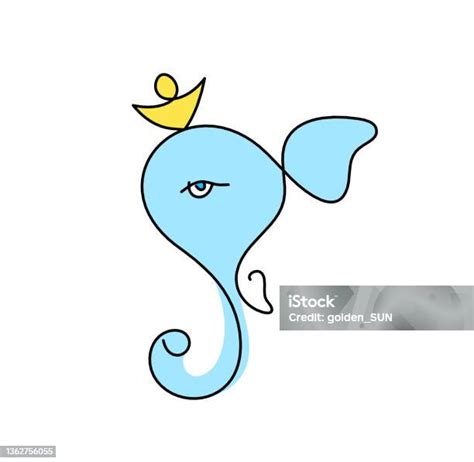 白い背景に線画として色のガネーシャ卿のシルエット いたずら書きのベクターアート素材や画像を多数ご用意 いたずら書き