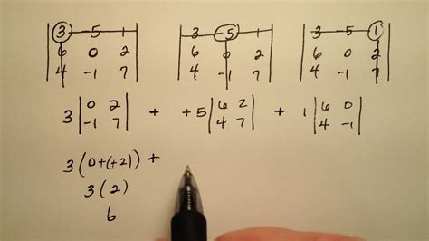 Determinant 3x3 Expansion By Minors Example YouTube