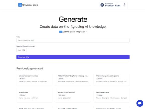 Universal Data Generator Cosè prezzi a chi può servire AIToolBox it