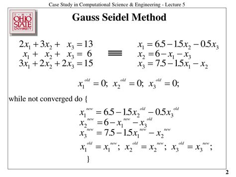 Ppt Iterative Solution Of Linear Systems Jacobi Method Powerpoint
