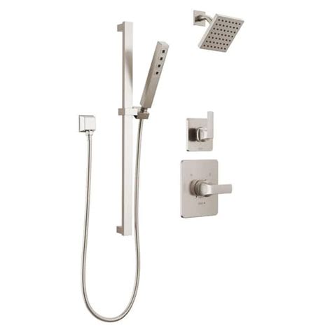 Delta Velum 2 Spray Dual Wall Mount Fixed And Handheld Shower Head 175