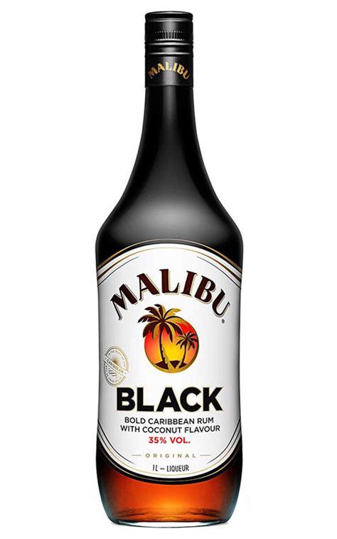Malibu Black caribbean rum 1 lt.